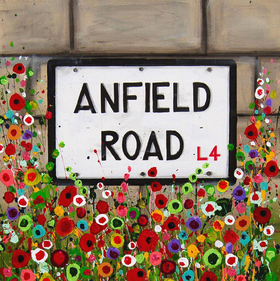 LFC Anfield Road Sign PRINT ON FINE ART PAPER – Jo Gough Art