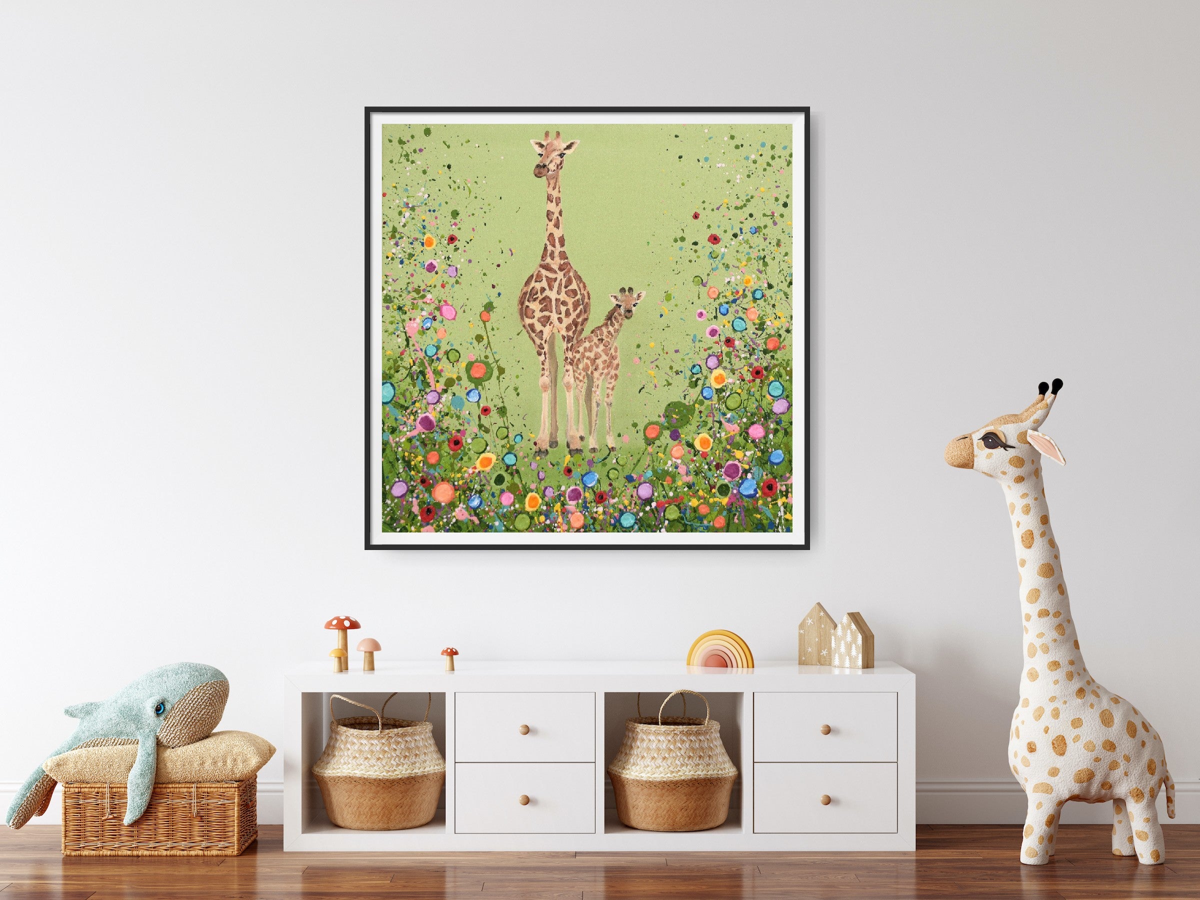 Gina & Gio The Giraffes PRINT ON FINE ART PAPER – Jo Gough Art